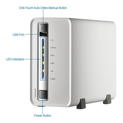 QNAP VS-2104L 4ch Linux Network Video Recorder - 2 HD Bay