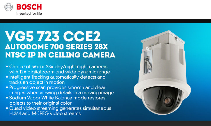 Bosch VG5-723-CCE2 AutoDome 700 Indoor Network PTZ Security Camera